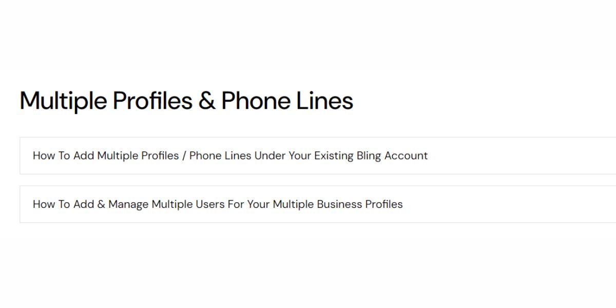 Bling | Add & Manage Multiple Profiles & Phone Lines